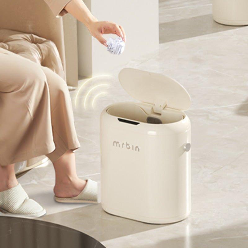 Cream-Style Sensor Trash Can with Triple Sensor Operation, Waterproof ...